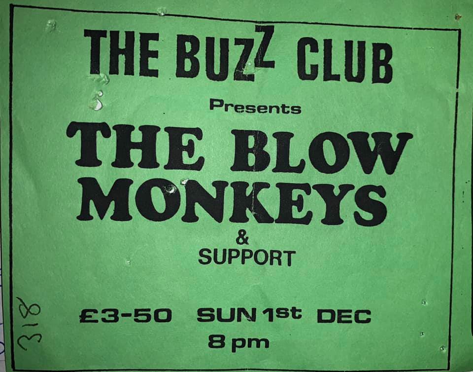 The Buzz Club – The Blow Monkeys 1st December 1985 – Indie Through The ...