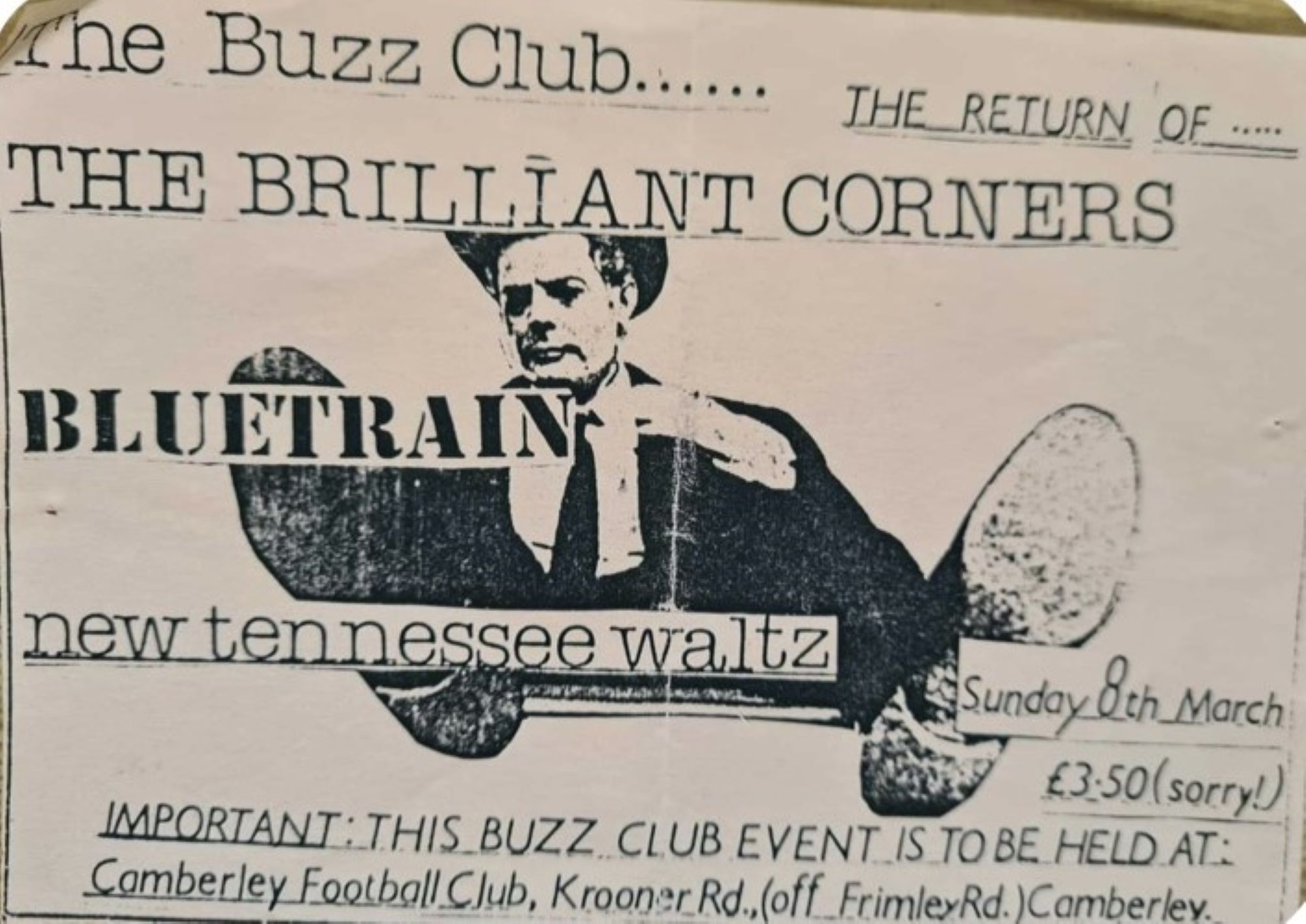The Buzz Club: The Brilliant Corners 8th March 1987 inc previously ...